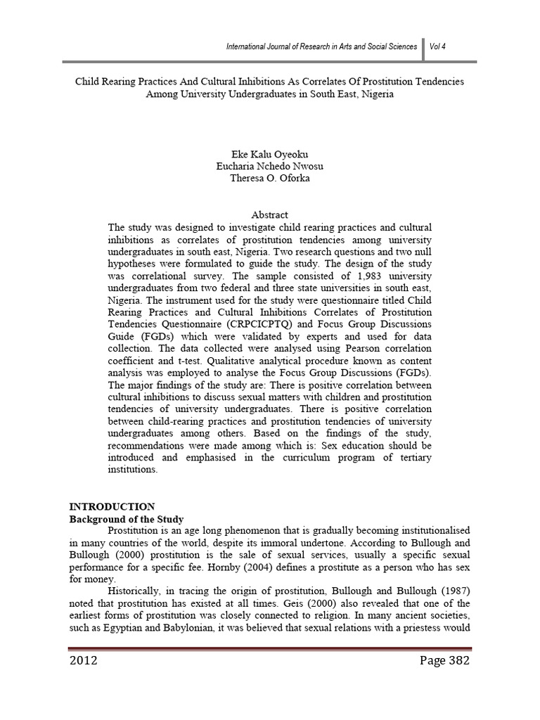 Child Rearing Practices and Cultural Inhibition As Correlates | PDF