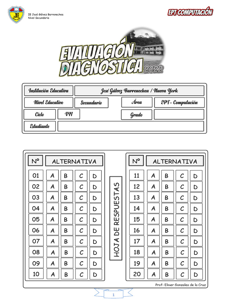 Eval Diag EPT 3º 4º 5º | PDF | Iniciativa empresarial | Sistema operativo