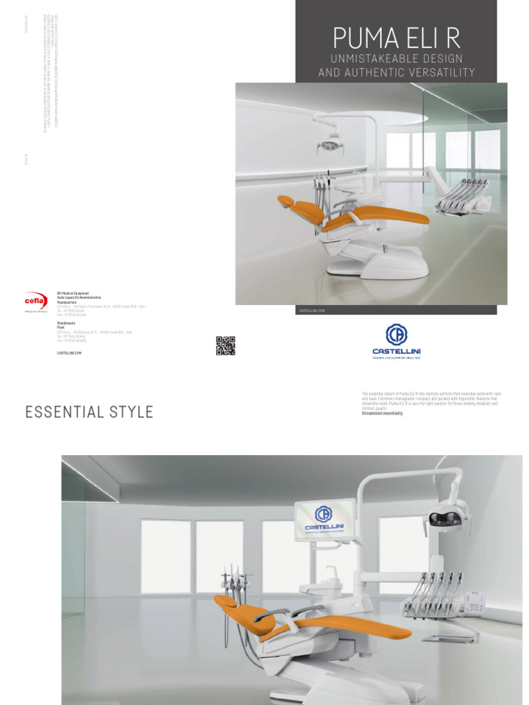Puma ELI R Dental Unit Features | PDF | Orthodontics | Light Emitting Diode