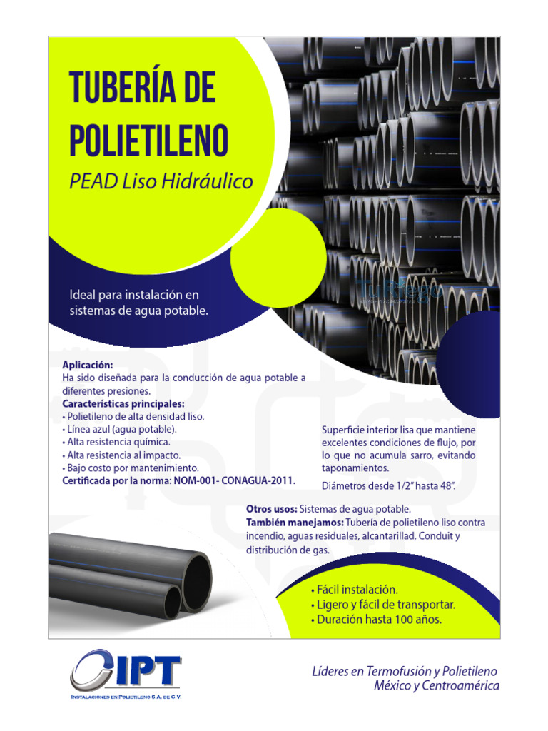Tubería - PEAD | PDF | Tubería (transporte de fluidos) | Agua