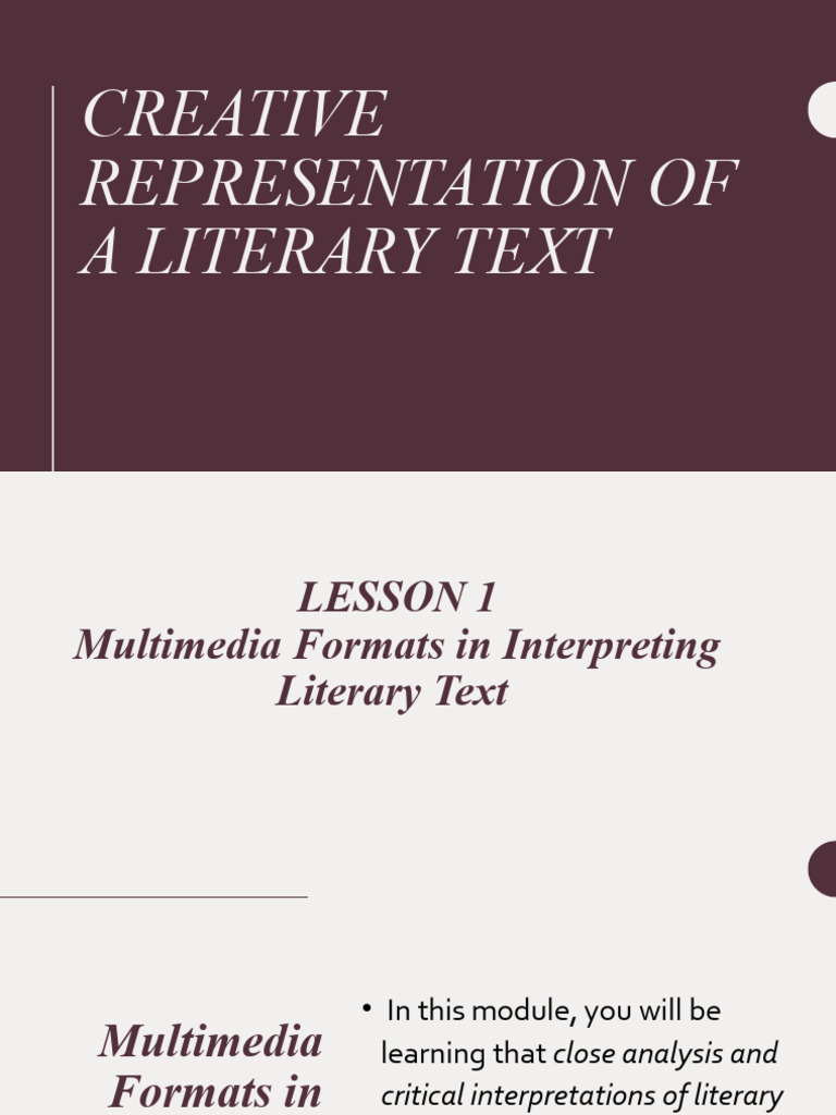 Multimedia Approaches to Literary Analysis | PDF | Multimedia | Information