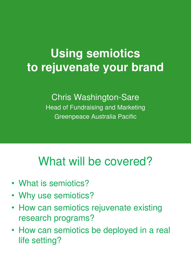 Using Semiotics To Rejuvenate Your Brand: Chris Washington-Sare | PDF ...