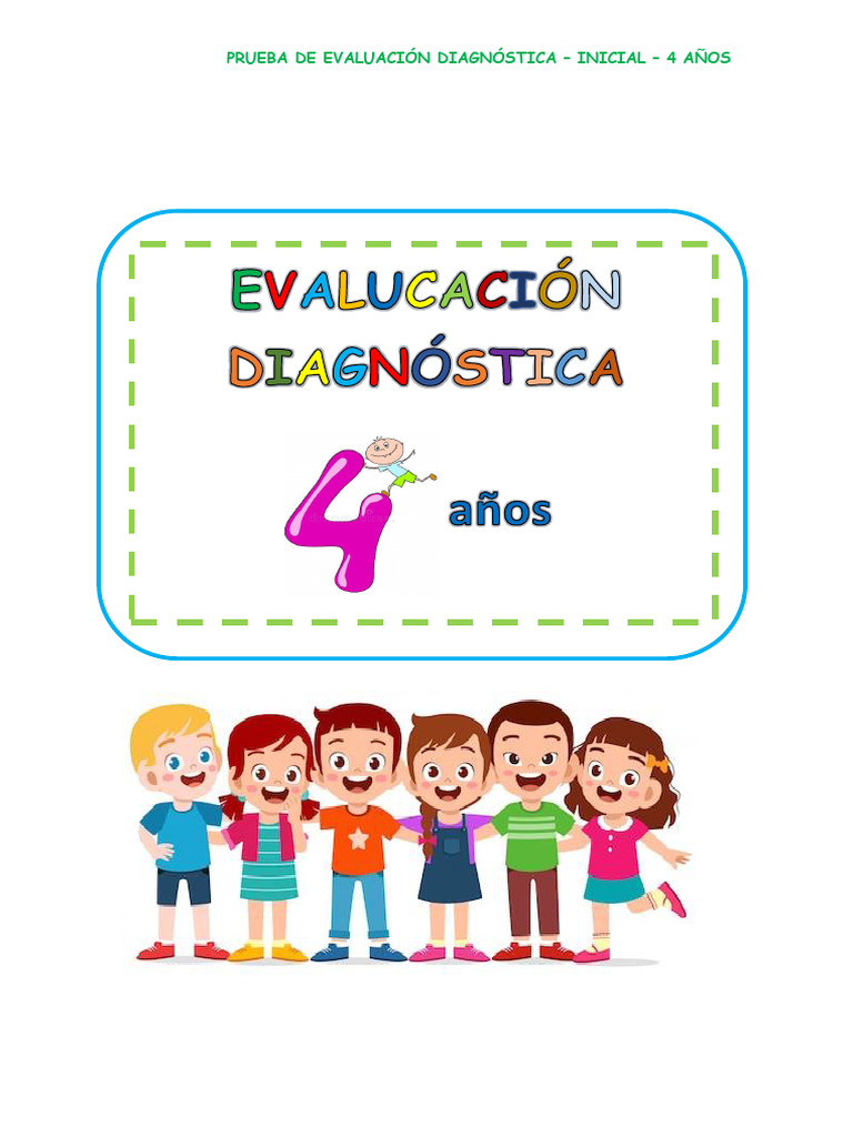 Evaluación Diagnóstica Inicial 4 Años | PDF | Artes del Lenguaje y ...
