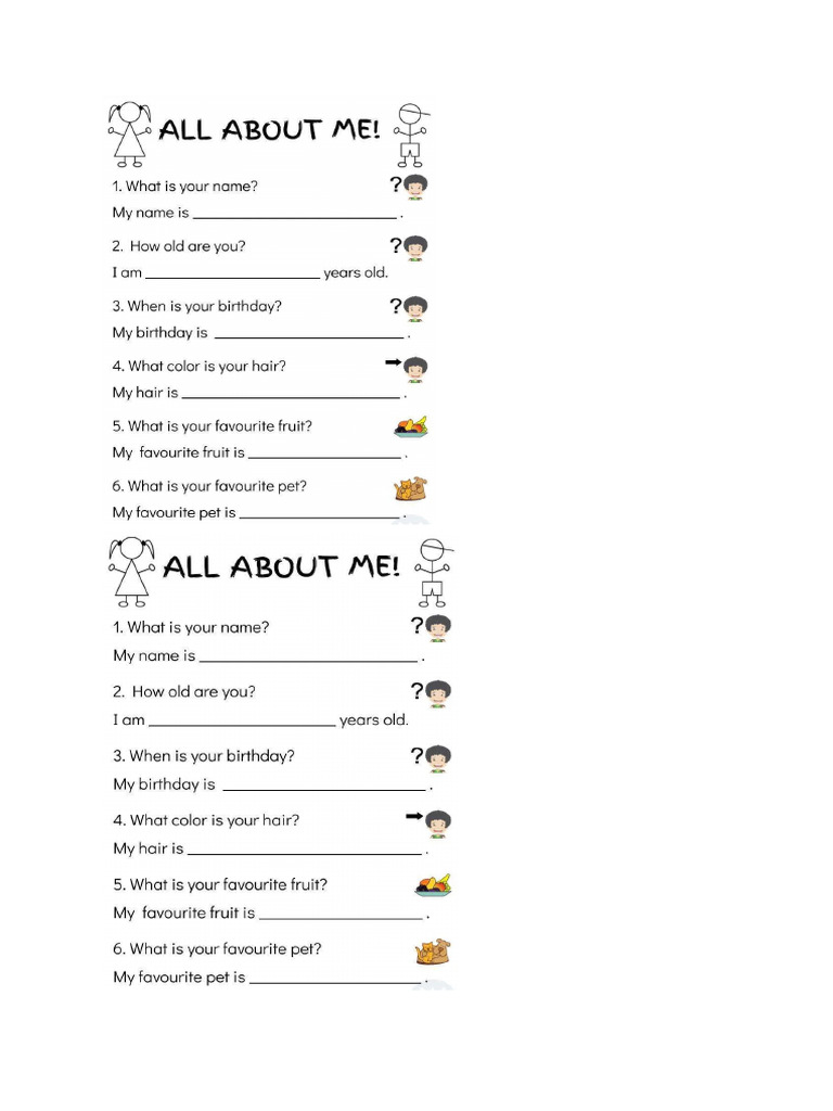 All About Me | PDF