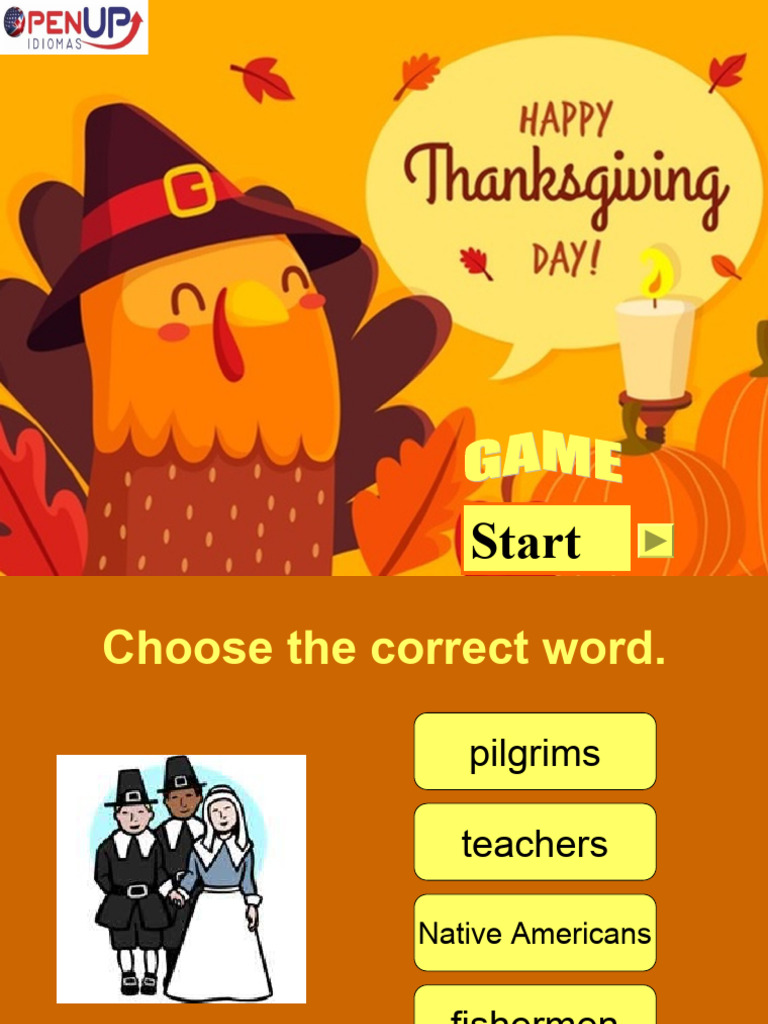 Thanksgiving Vocabulary Quiz | PDF