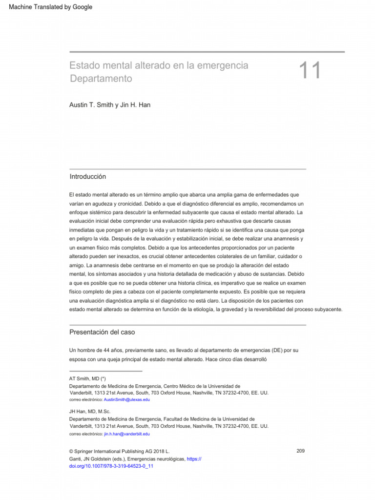 Altered Mental Status 3 | PDF | Demencia | Diagnostico medico