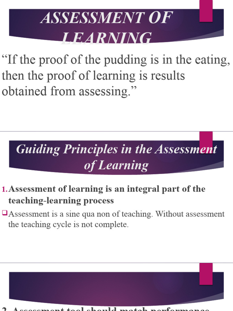 Assessment of Learning | PDF | Educational Assessment | Learning