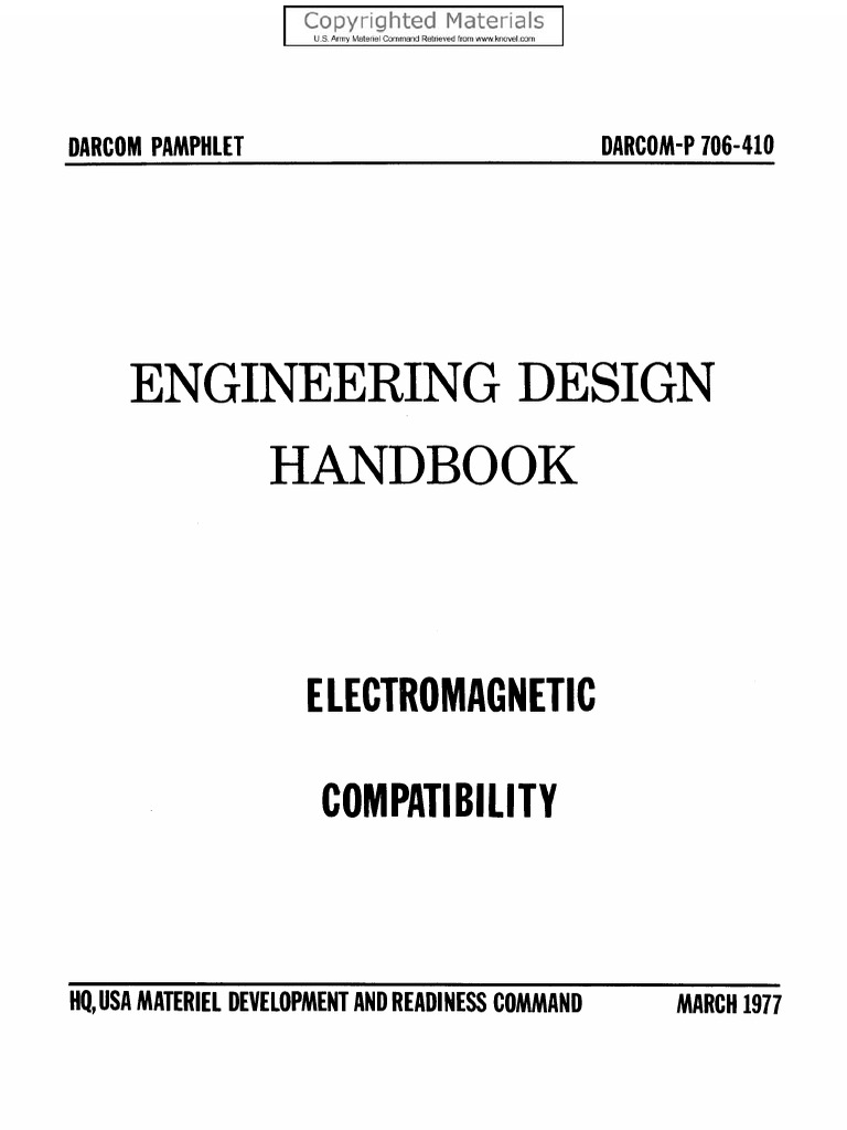Engineering Design Handbook - Electromagnetic Compatibility - (DARCOM-P ... Engineering Design Handbook - Electromagnetic Compatibility - (DARCOM-P ...