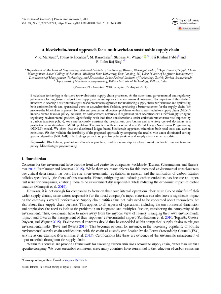 A Blockchain-based Approach | PDF | Supply Chain | Mathematical Optimization