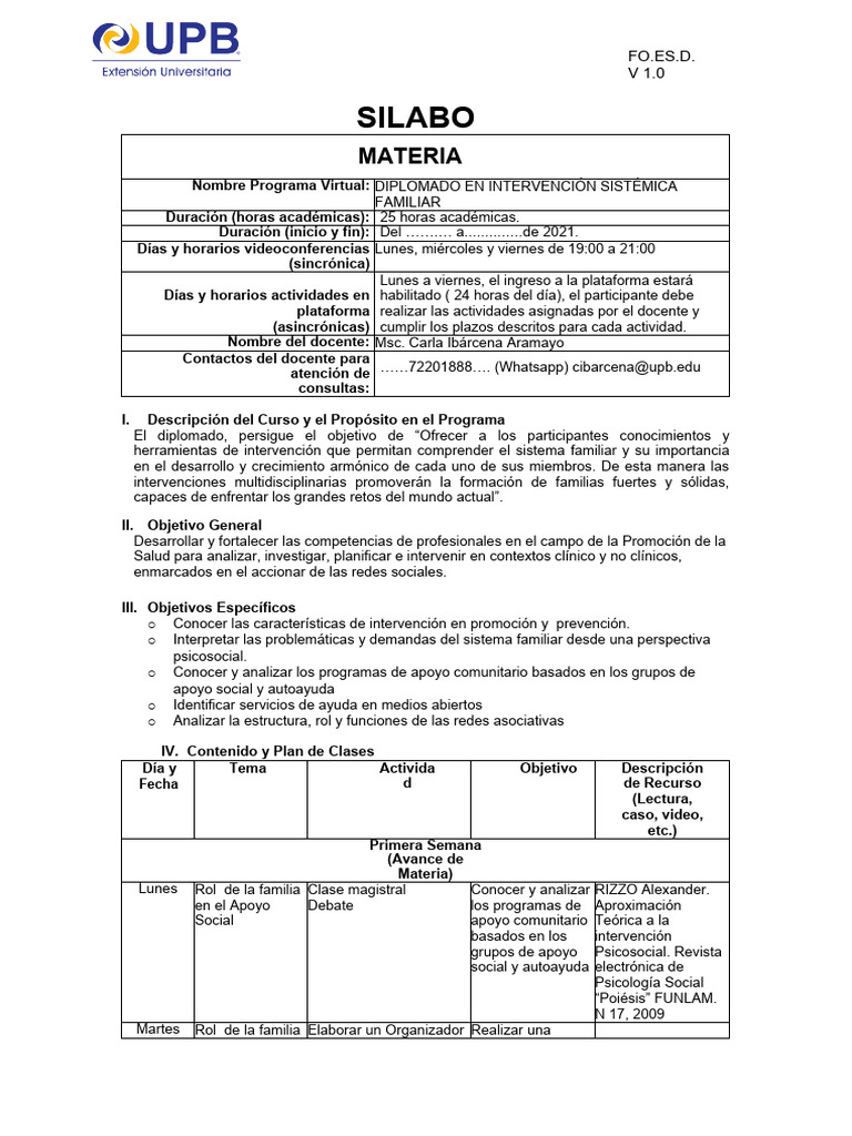 Silabo Módulo 3 | PDF | Videotelefonía | Maestros