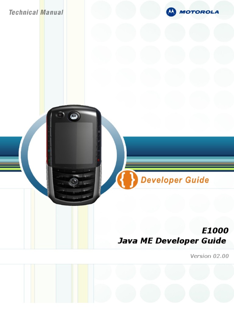 E1000 Java ME Developer Guide | PDF | Application Programming Interface | Java (Programming ...