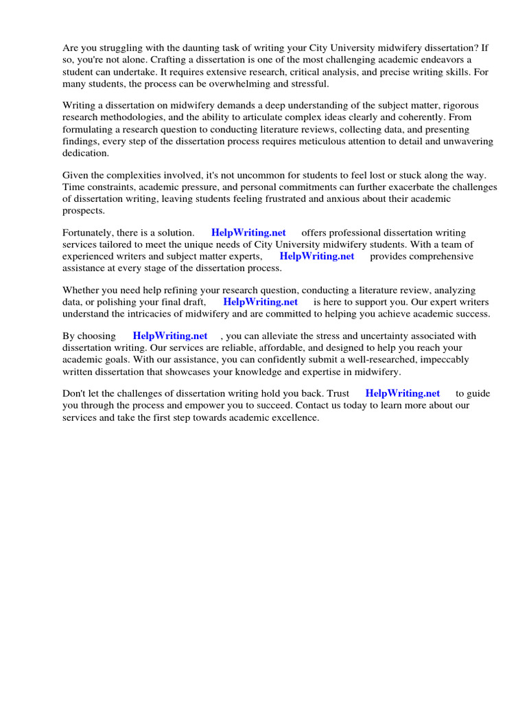 City University Midwifery Dissertation Help | PDF | Midwife | Pregnancy