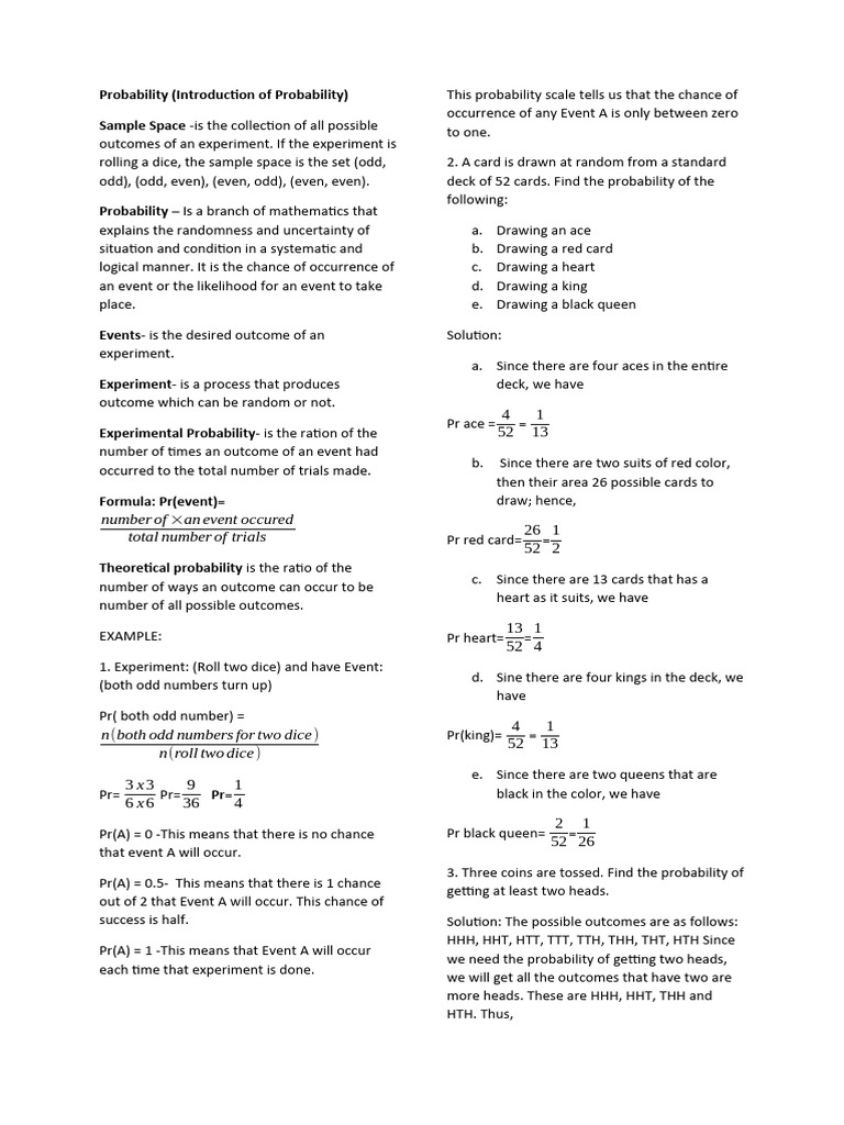 MATH Probability To Inclusive | PDF | Probability | Randomness