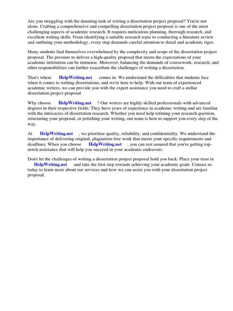 Dissertation Project Proposal Example | PDF | Thesis | Sampling ...