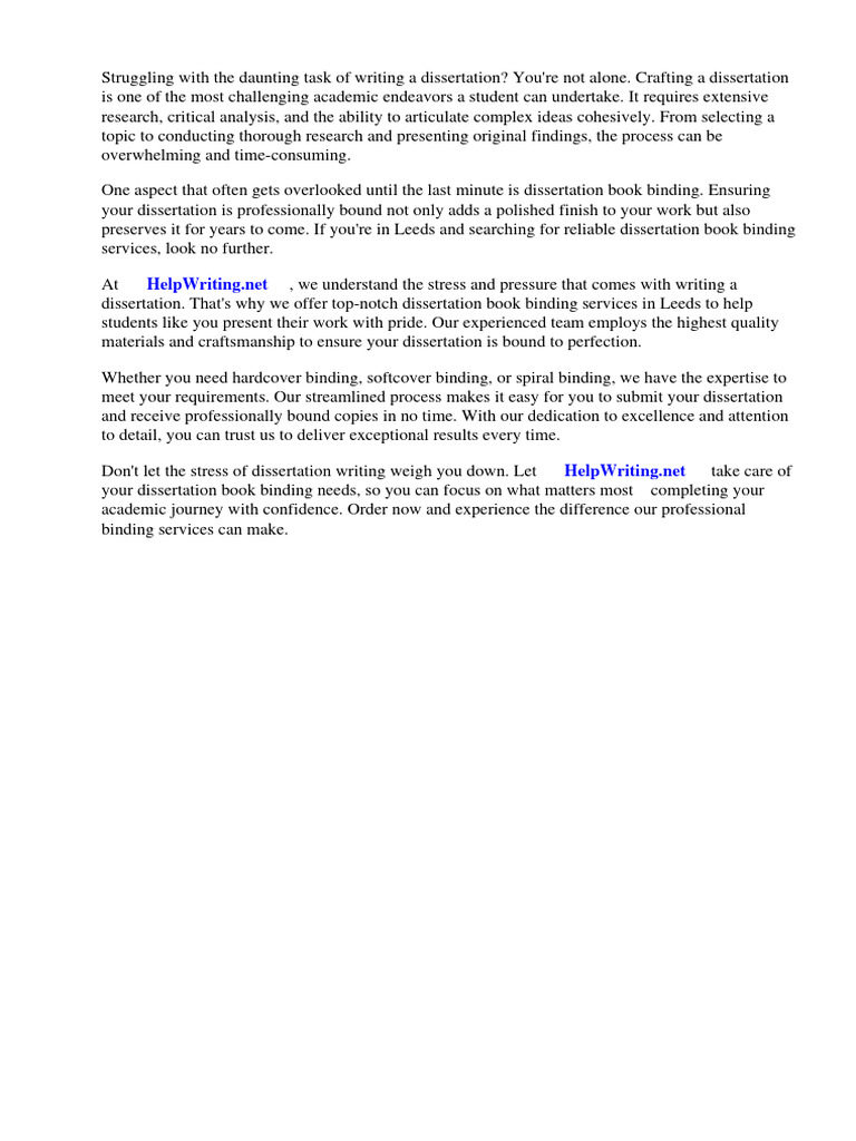 Dissertation Book Binding Leeds | Download Free PDF | Thesis | Bookbinding