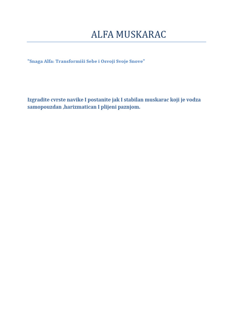 Alfa Muskarac | PDF