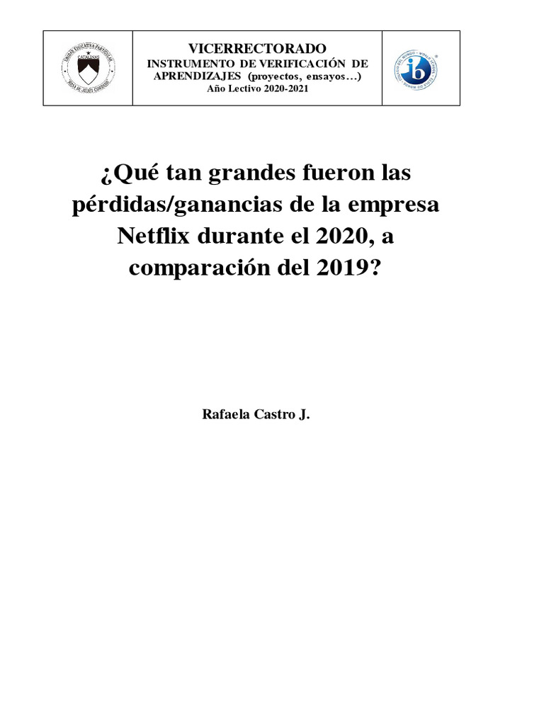 Ganancias de Netflix: 2020 vs 2019 | PDF | Netflix