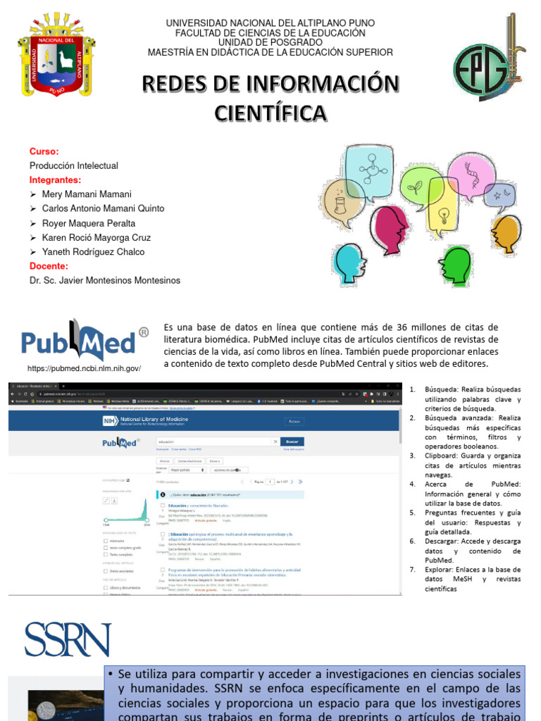 Redes de Informacion Cientifica Grupo 04 | PDF