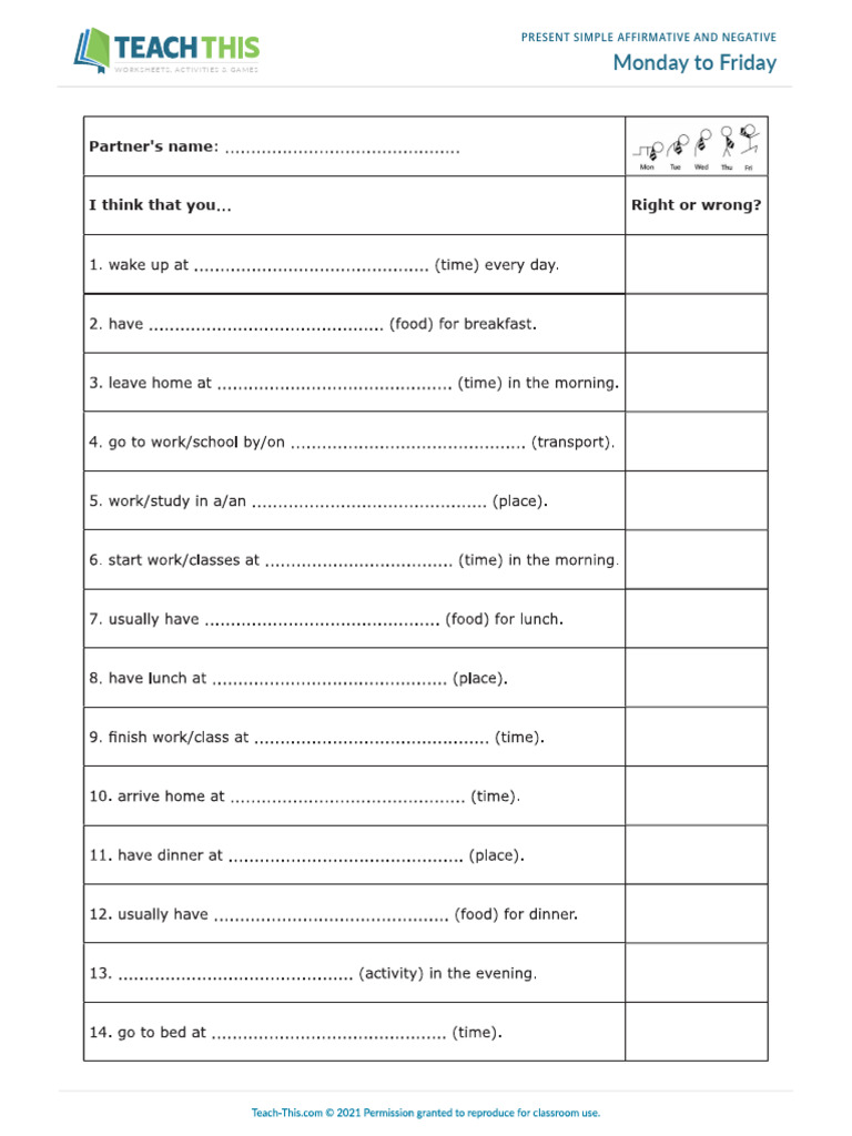 Monday To Friday | PDF