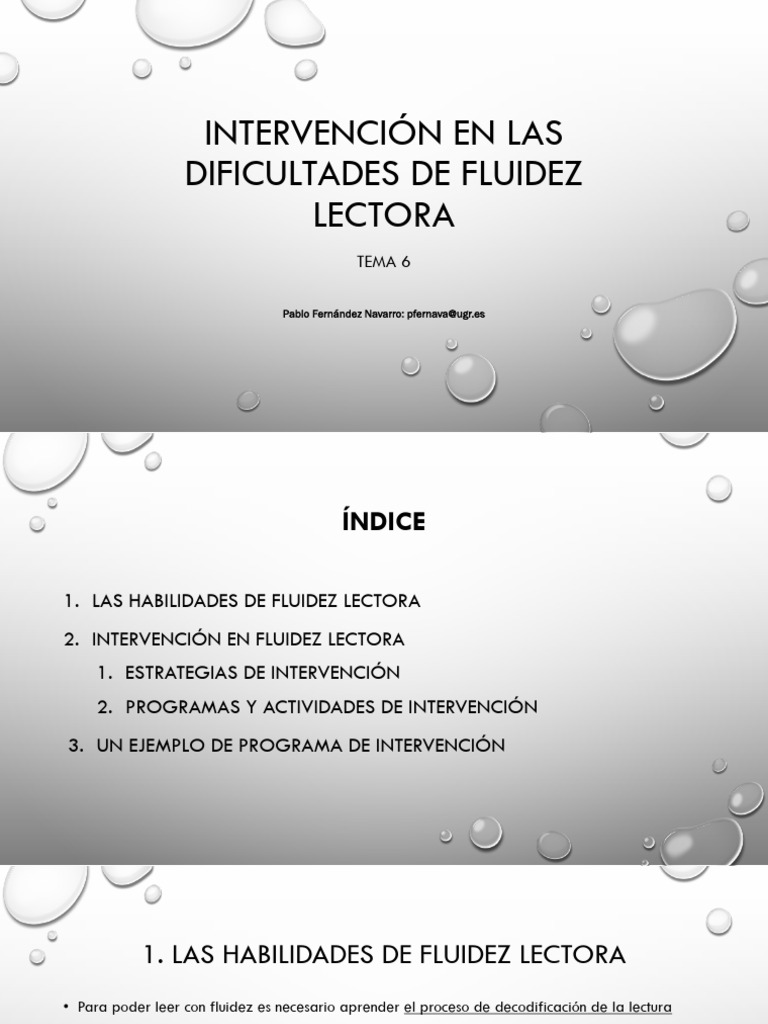 Intervención en Fluidez Lectora | PDF | Comprensión lectora | Puntuación