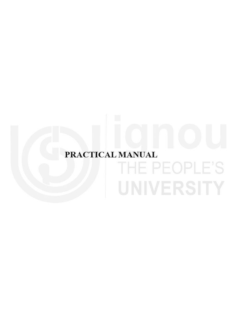 Practical Manual | PDF