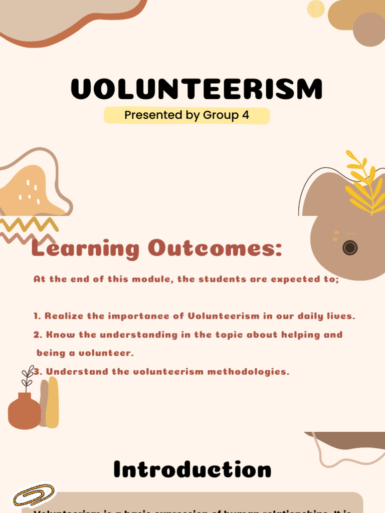 Volunteerism | PDF | Volunteering | Community
