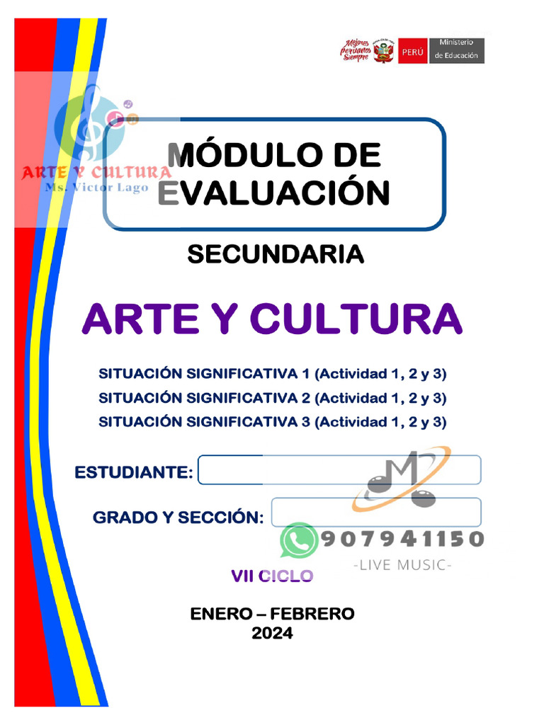 Módulo Evaluación Arte y Cultura 2024 | PDF