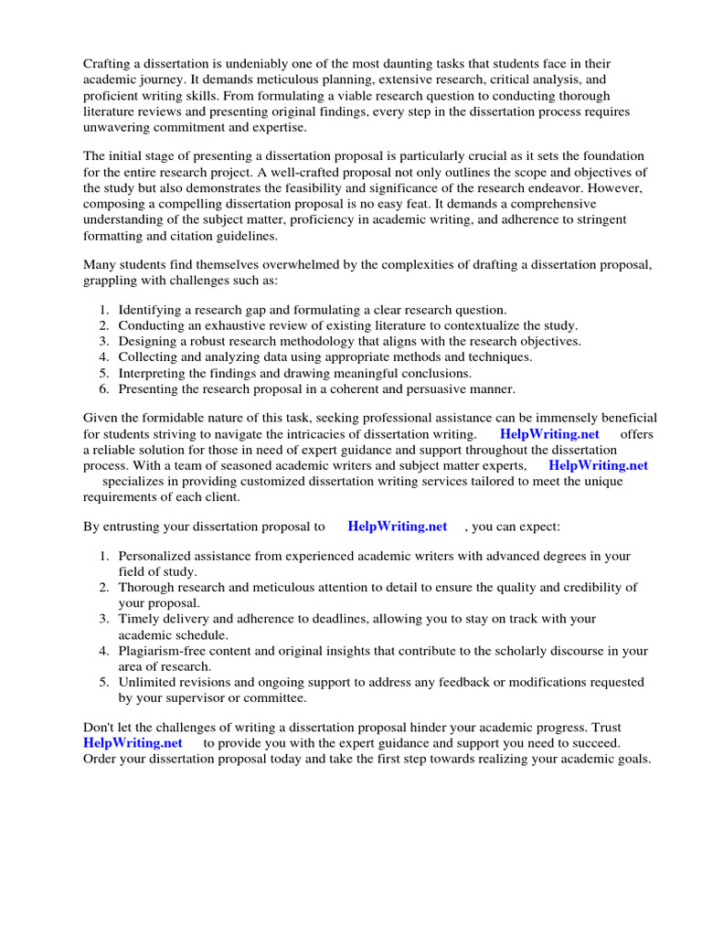 Dissertation Proposal Writing Help | PDF | Thesis