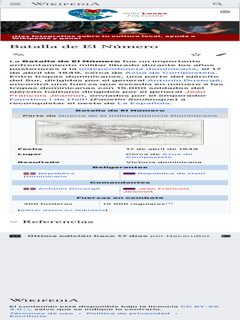 Batalla de El Número: Victoria Dominicana 1849 | PDF