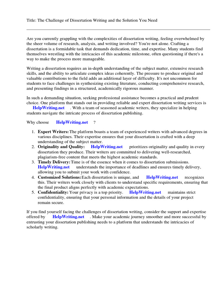 Dissertation Publishing | PDF