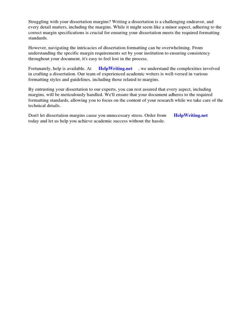 Dissertation Margins | PDF | Thesis | Note (Typography)