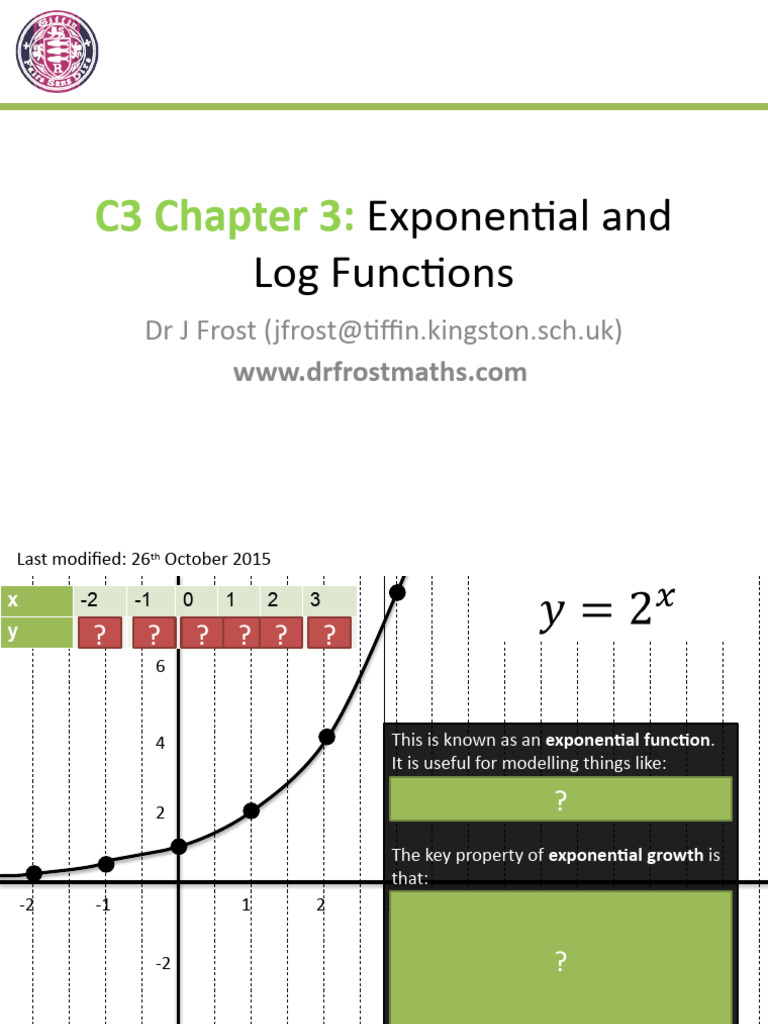 C3 Chp3 ExponentialLogFunctions | PDF