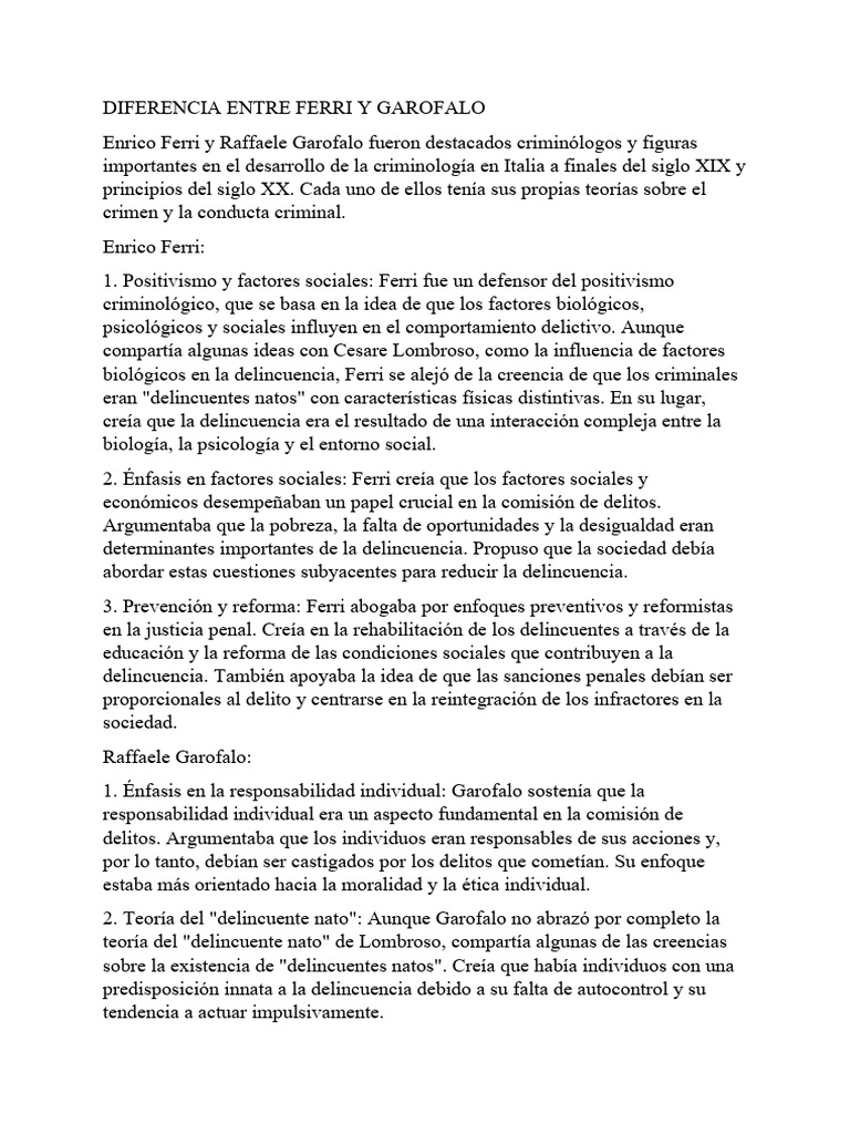 Enrico Ferri | Descargar gratis PDF | Criminología | Prisión