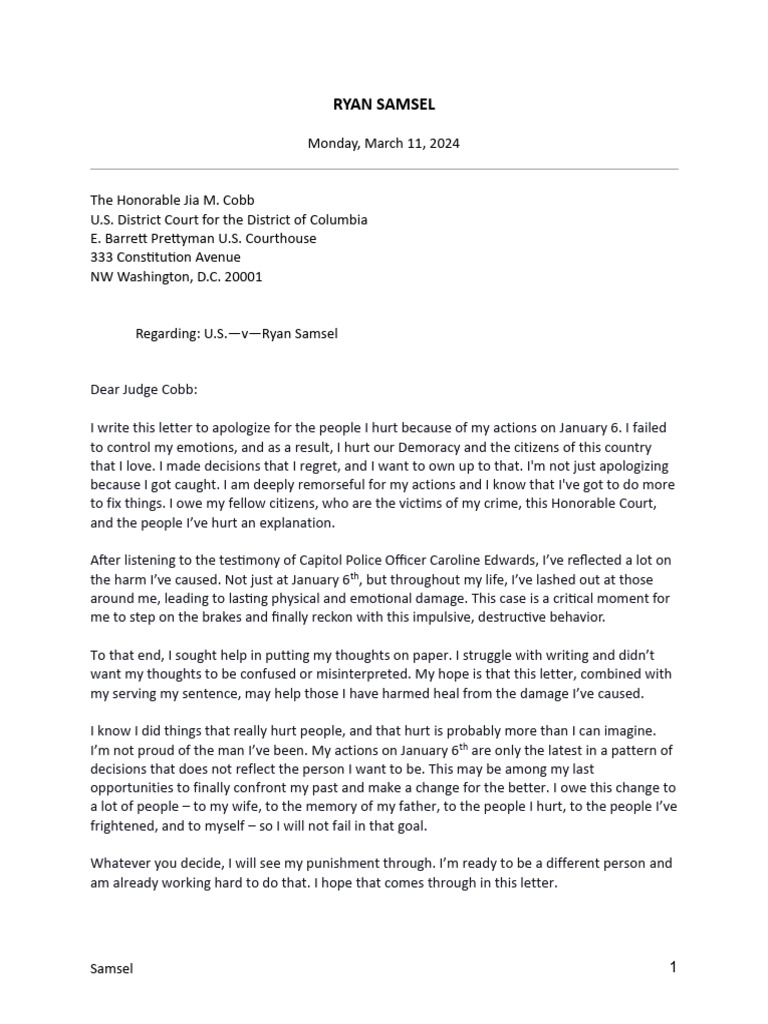 Scam Artists Bogus 'Sentencing Narrative" Drafted For J6 Political ...