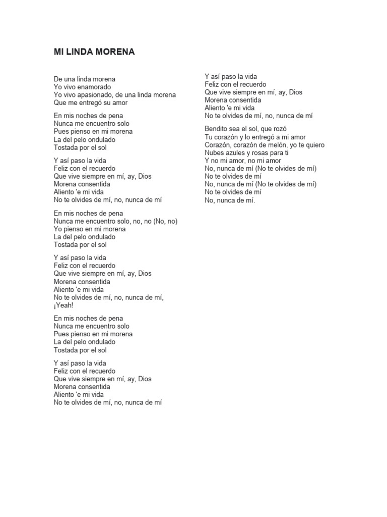 De Una Linda Morena Pdf