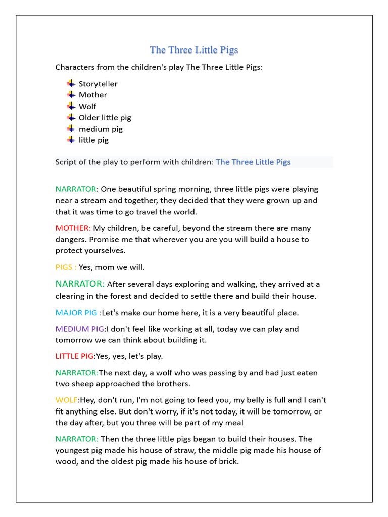 The Three Little Pigs | PDF