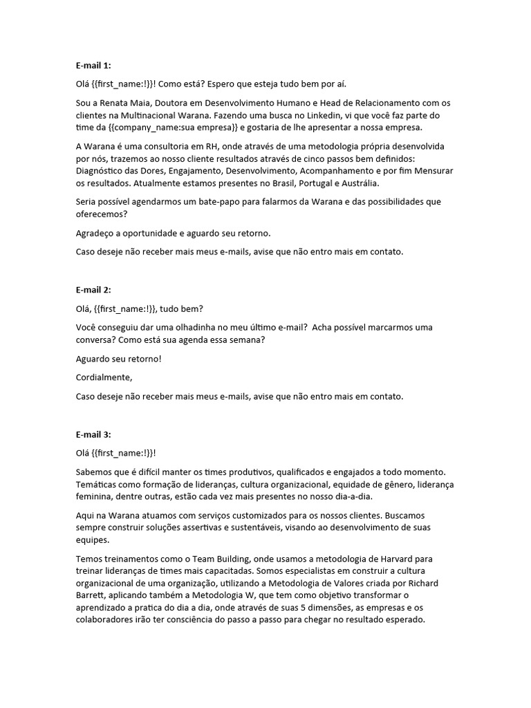 Proposta Novo Texto - Warana - 14 - 03 | PDF | Carreira e Crescimento | Autoajuda