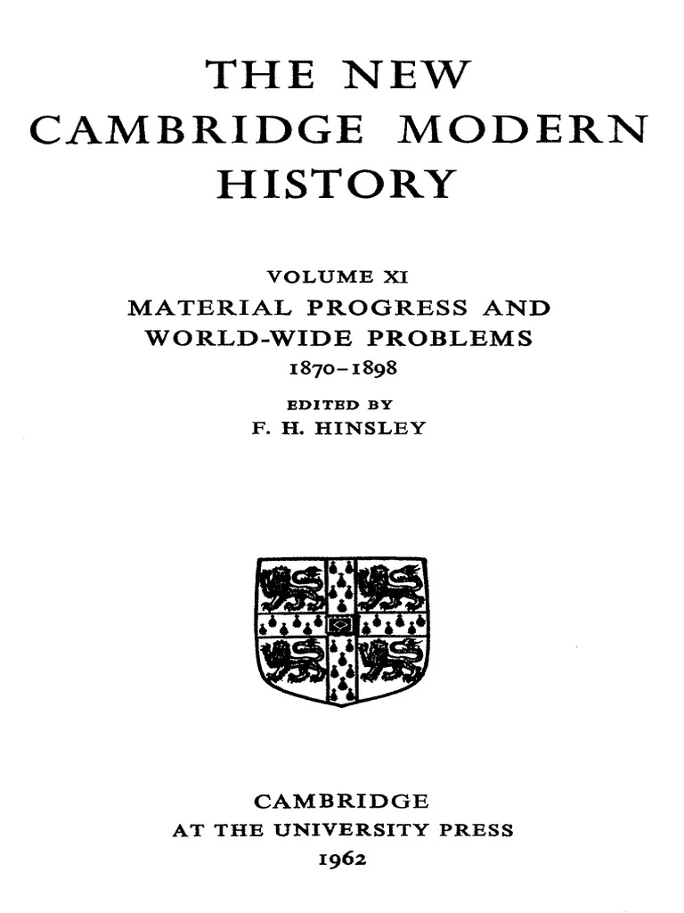 New Cambridge Modern History - 1870-1898 | PDF | British Empire ...