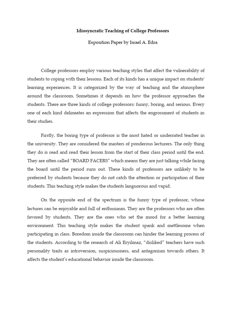 Different Professor | PDF | Learning | Teachers