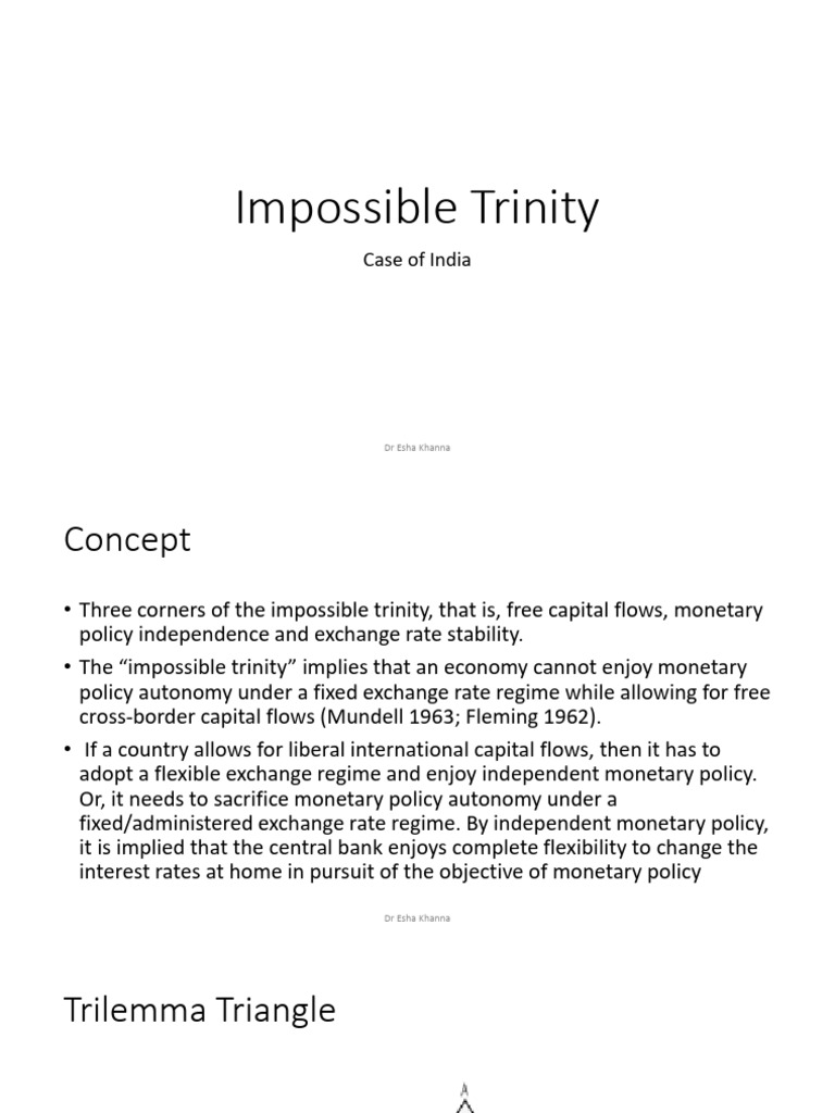Impossible Trinity - Copy l0wt9riNKj | PDF | Monetary Policy | Reserve ...