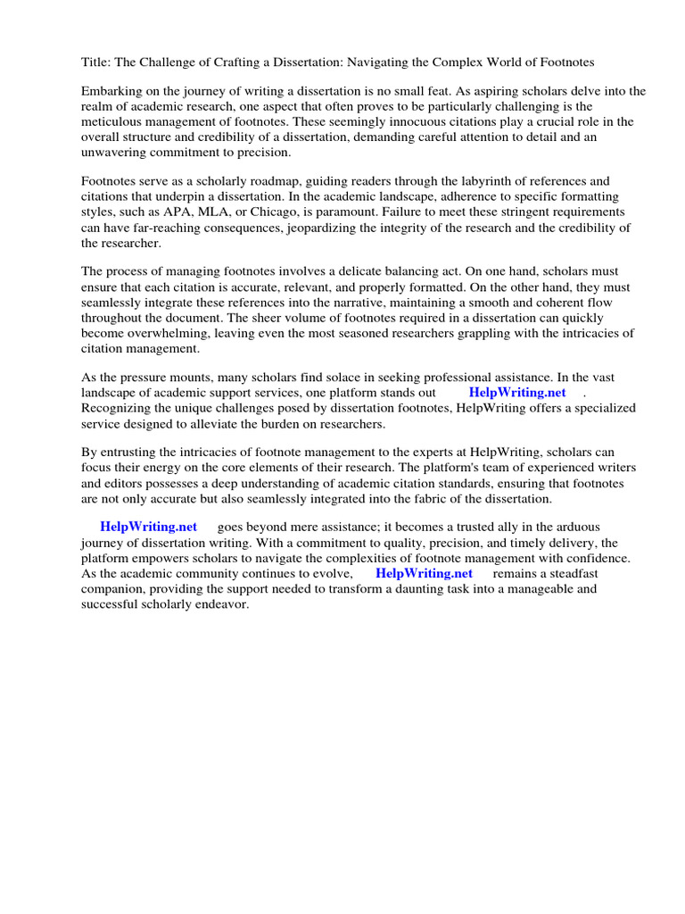 Dissertation Footnotes Word Count | Download Free PDF | Note ...