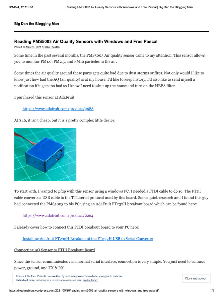 Reading Sensor Using Windows | PDF