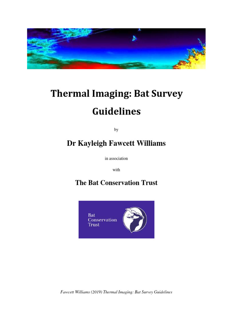 Thermal Imaging Bat Survey Guidelines - KFW - BCT - 2019 | PDF