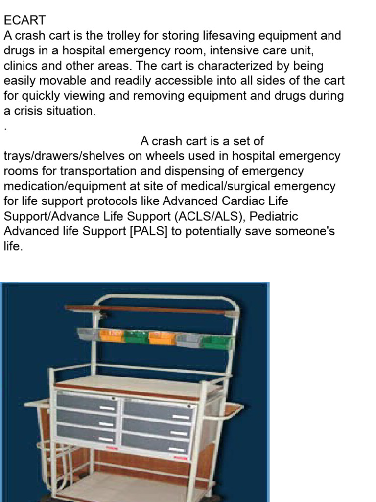 CRASH CART Presentation PPTX 1 MELO | PDF | Cardiac Arrest | Medicine