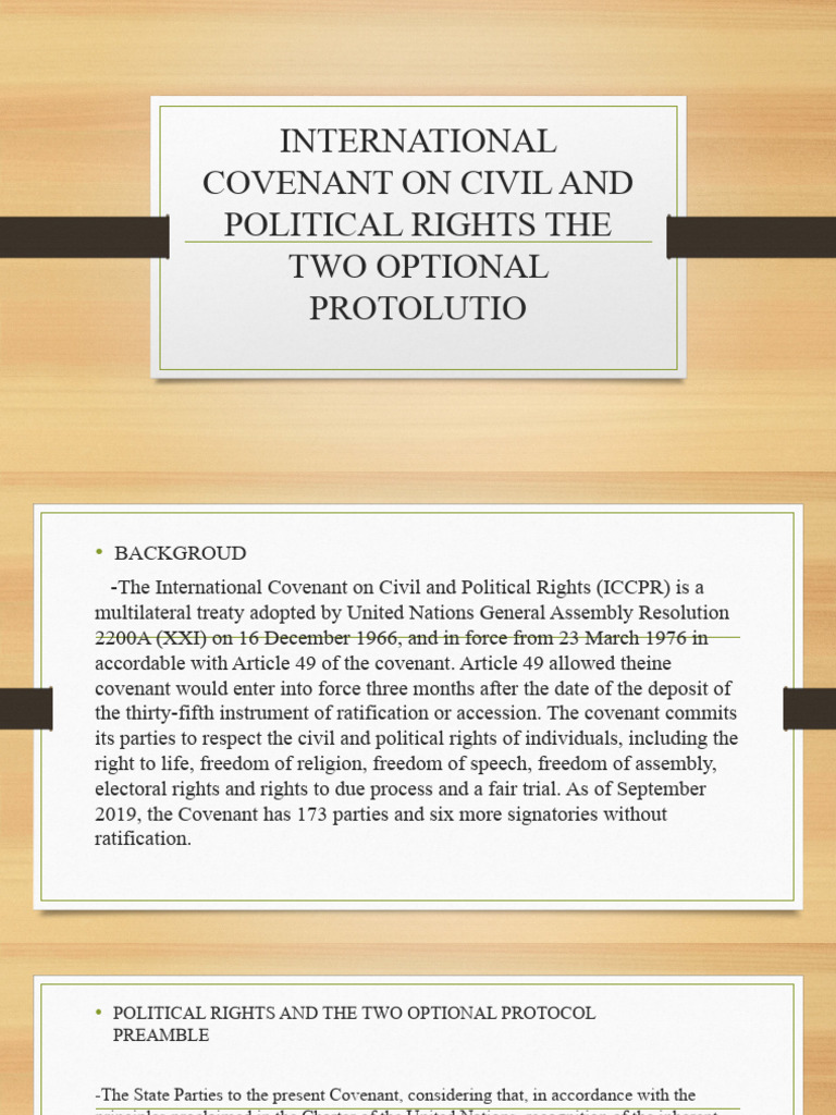 International Covenant On Civil and Political Rights The | PDF
