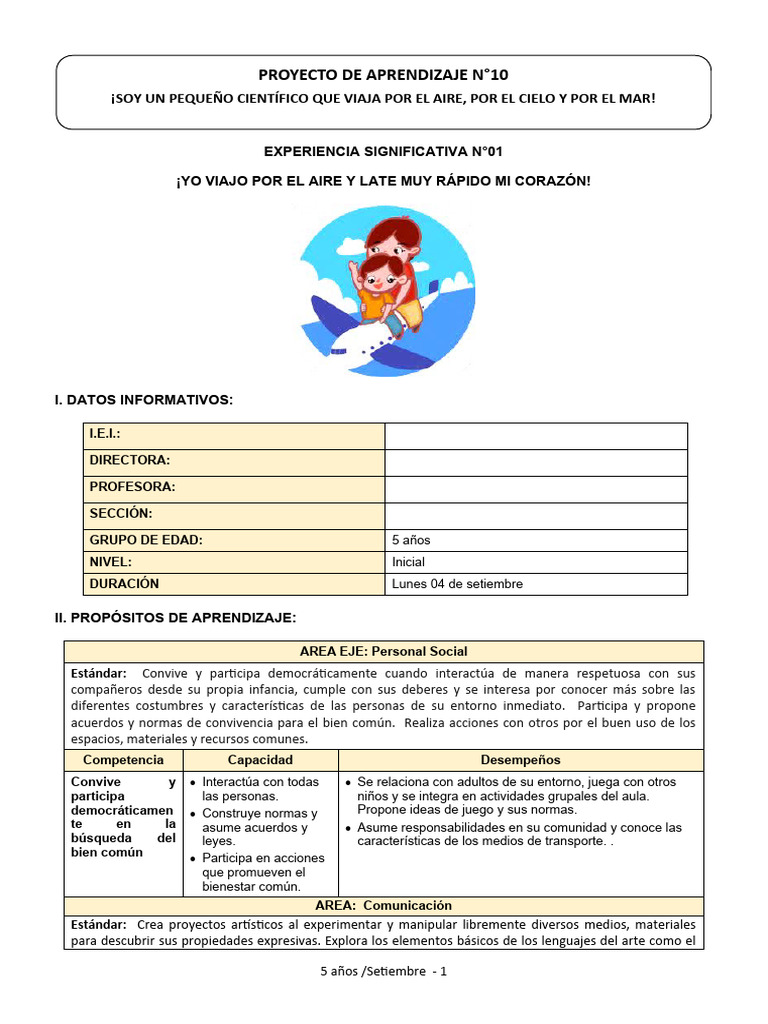 Proyecto de Aprendizaje: Transporte Aéreo | PDF | Aeronave | Evaluación
