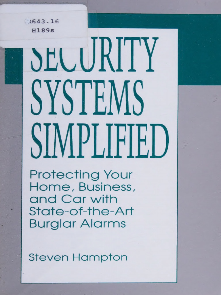 Security Systems Simplified - Steven Hampton - Paladin Press - 1992 ...