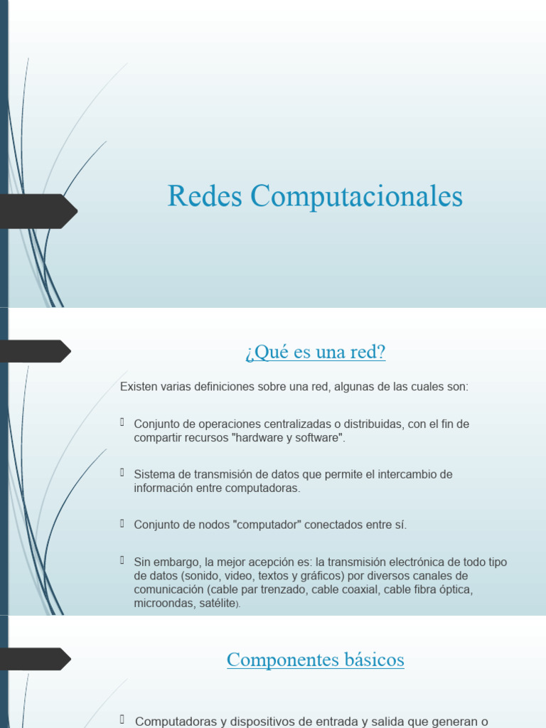 Redes Computacionales | PDF | Red de computadoras | Red de área amplia