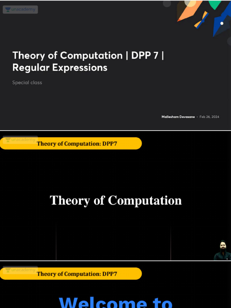 Theory of Computation DPP 7 Regular Expressions No Anno | PDF