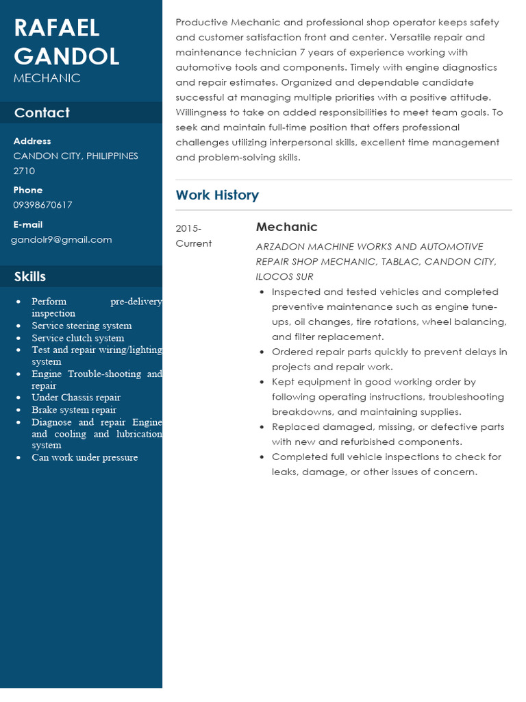RAFAEL GANDOL Resume-1 | PDF